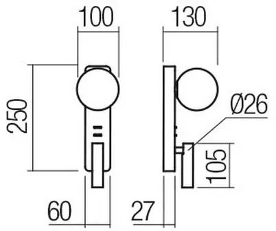 Redo 01-2994 - LED Nástěnné svítidlo OASIS LED/3W/230V+1xG9/10W USB CRI 90 černá