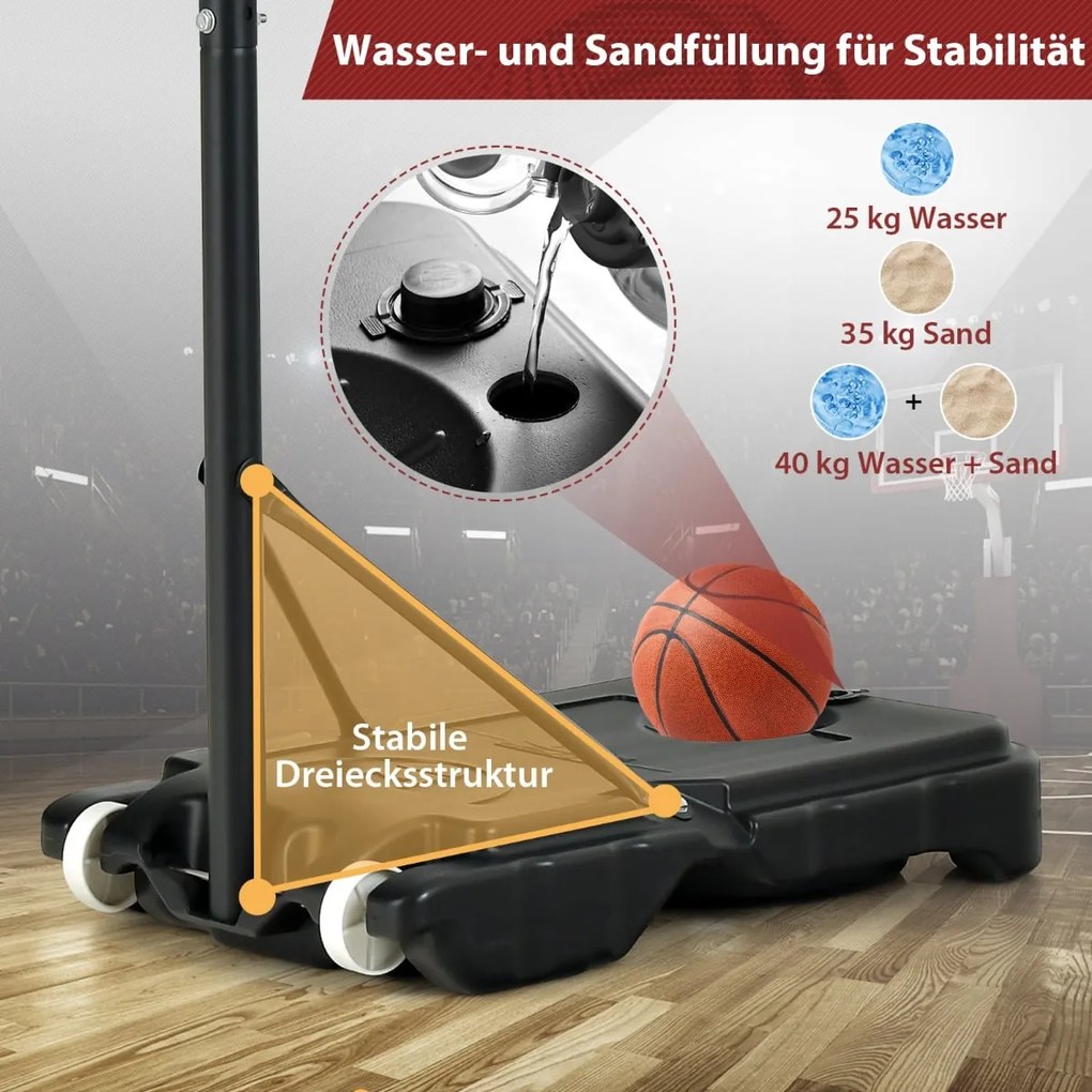 Costway Basketbalový koš pro děti odolný proti povětrnostním vlivům
