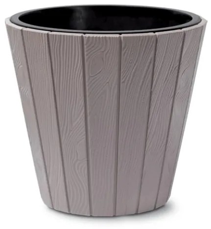 PROSPERPLAST Květináč - WOODE Průměr: 49 cm, Barva: mocca