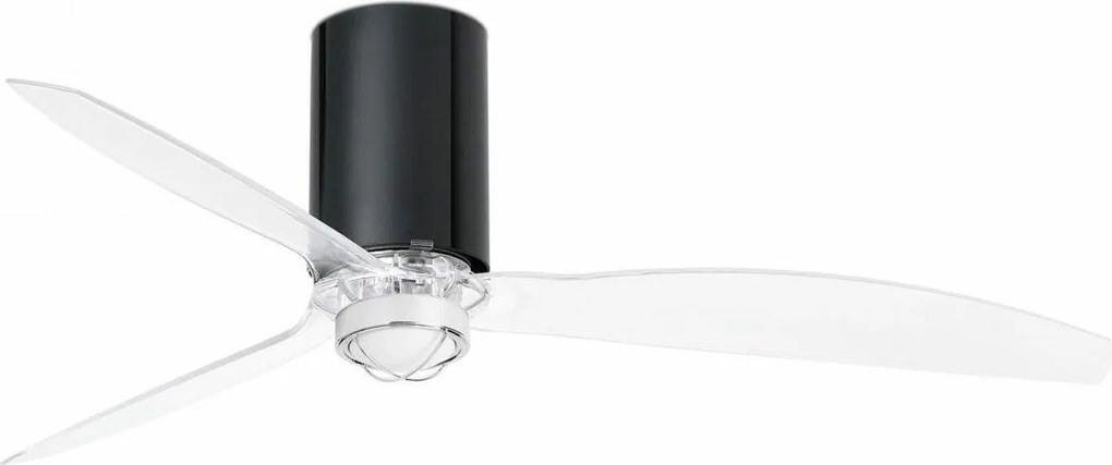 FARO 32040-10 MINI TUBE FAN M LED, černá/transparentní, stropní LED ventilátor s DC motorem - FARO