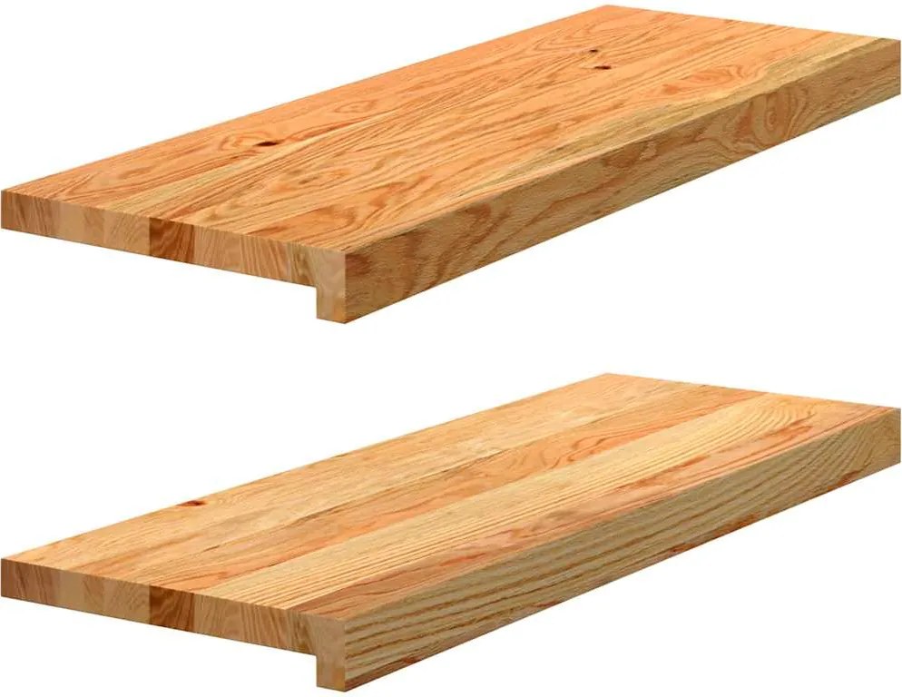 Nášlapy na schody 2 ks světle hnědé 70x30x2 cm masivní dub 3283790