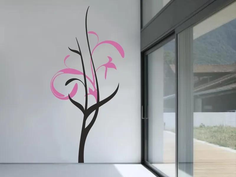 WALLVINIL Samolepky na zeď - Pletený strom Barva: Levandulová, Velikost: 60x31 cm