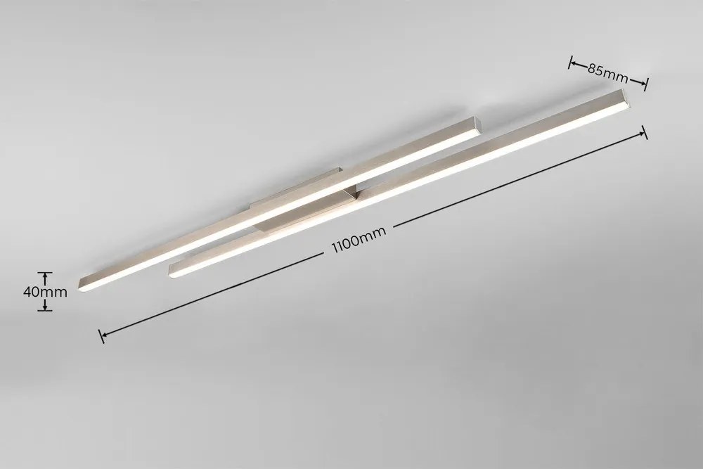 LED stropní svítidlo ve stříbrné barvě 8x110 cm Odio – Reality