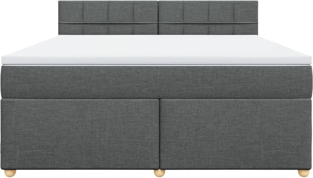 Box spring postel s matrací tmavě šedá 180x200 cm textil 3289060