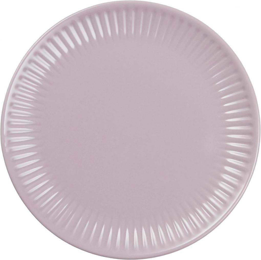 IB LAURSEN Dezertní talíř Mynte Lavender 19,5 cm, růžová barva, fialová barva, keramika