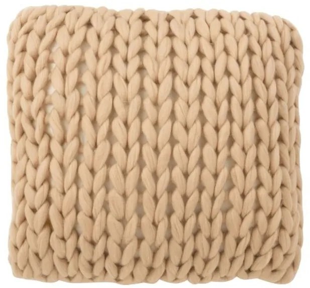 Pletený přírodní polštář Tricot crema - 40*40 cm