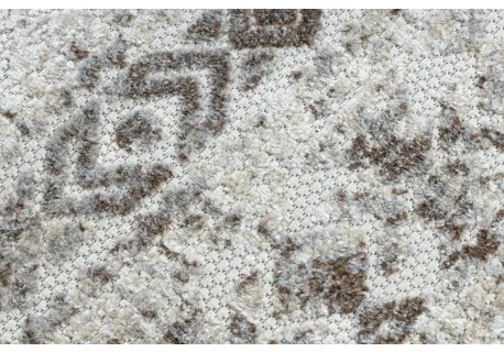 koberec Strukturální SOLE D3732 Aztécký, diamanty ploché tkaní béžo velikost 140x190 cm | krásné koberce cz