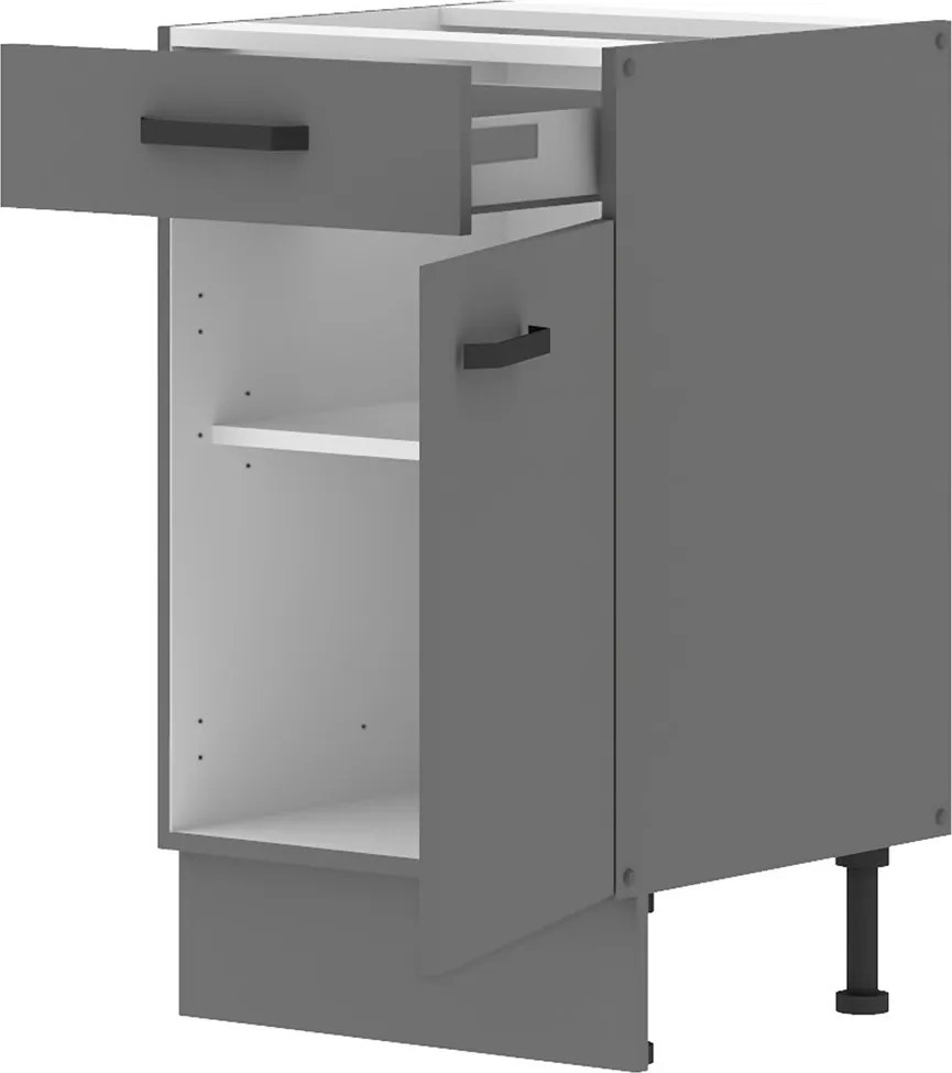 NESSANT se | dolní skříňka 50 D 1F 1S se zásuvkou PREMIUM BOX | 50 cm | šedá