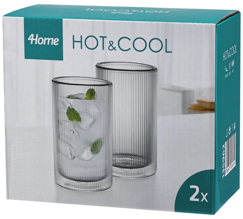 4Home Termo sklenice Haze Hot&Cool 400 ml, 2 ks