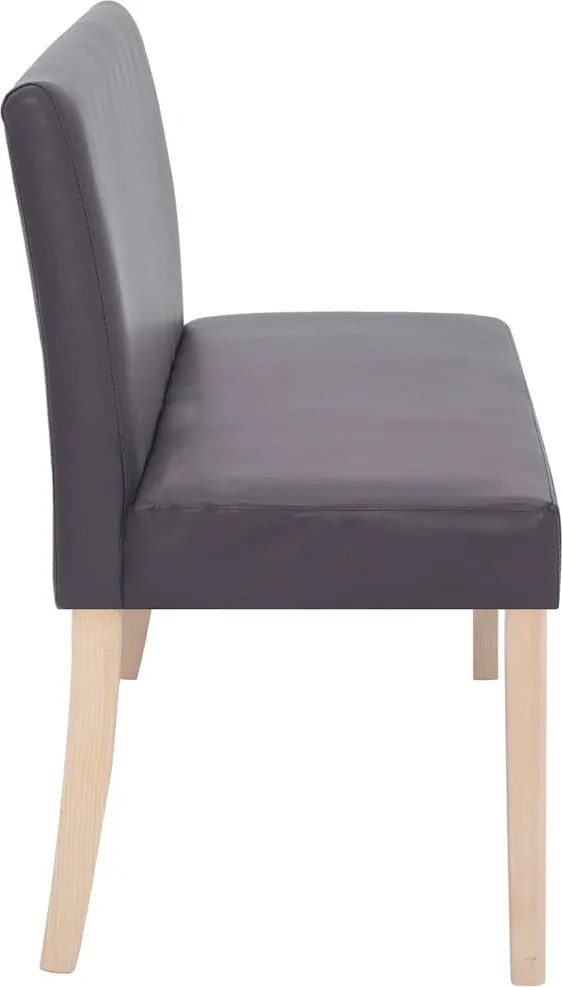 Lavice 139,5 cm šedá umělá kůže 281332
