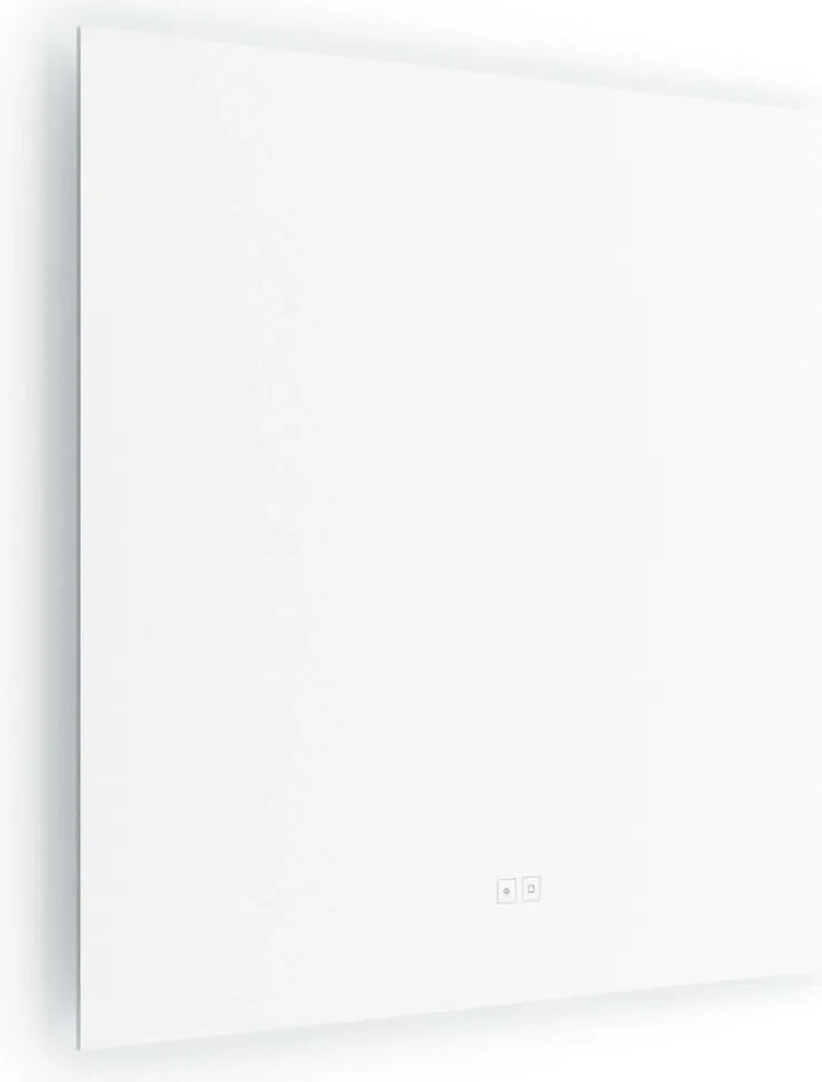 Nimco - Zrcadlo s LED osvětlením, 80x70 cm, dvěma dotykovými senzory, hliník ZP 53003VX