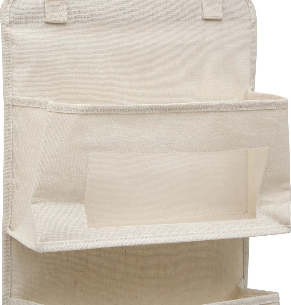 Závěsný organizér na dveře DRESSY+, tekstylny, 32 x 10,5 x 88 cm - béžový