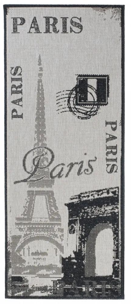 Kusový koberec Paříž šedý atyp, Velikosti 80x200cm