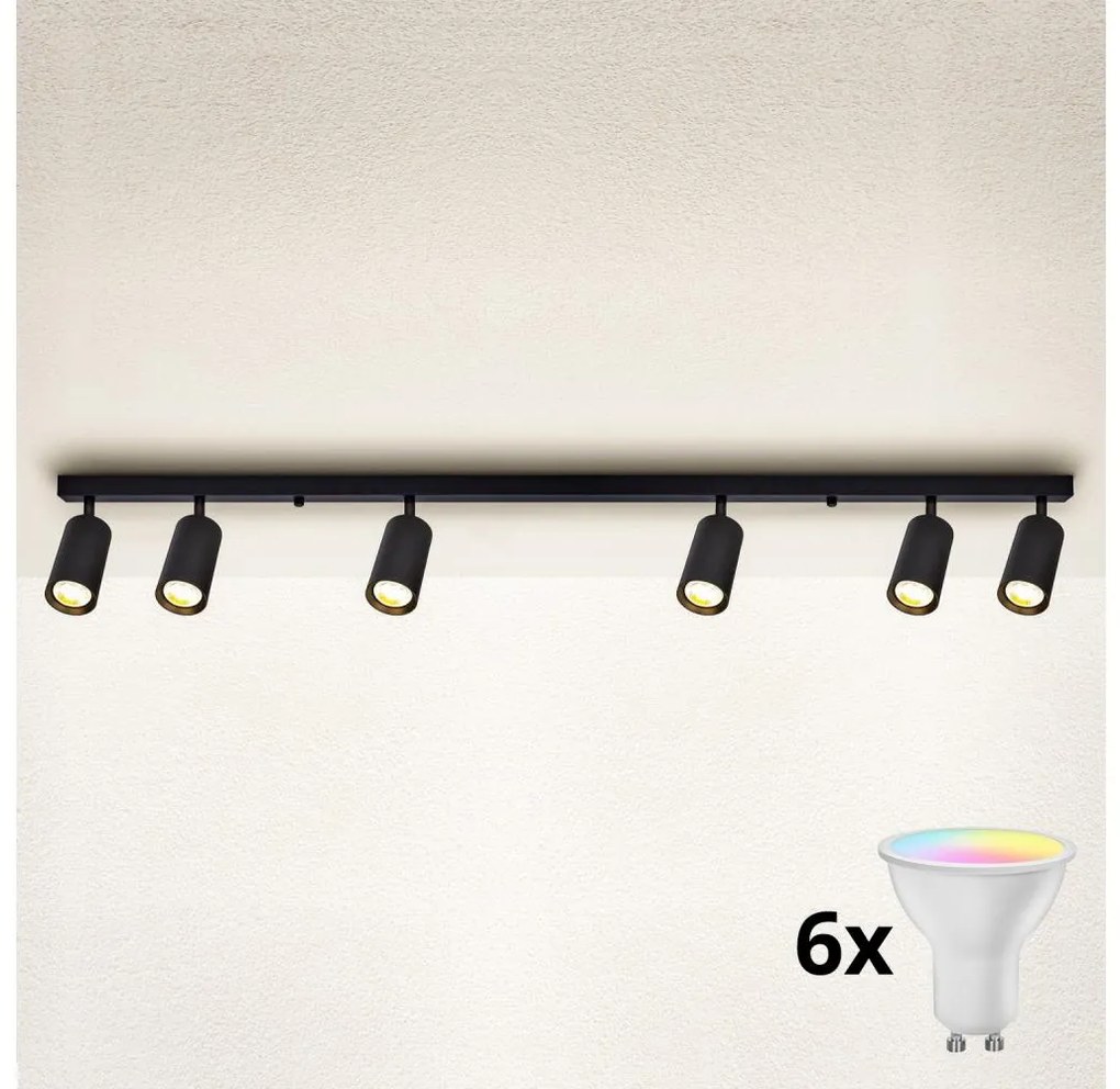 Brilagi - LED Stmívatelné bodové svítidlo SELE 6xGU10/6,5W/230V černá