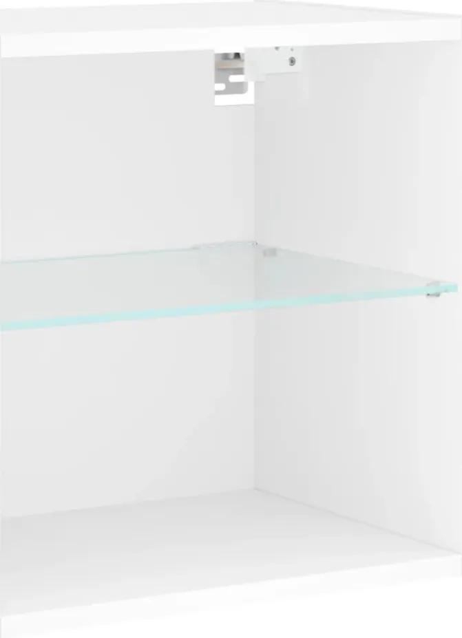 vidaXL 5dílná obývací stěna s LED kompozitní dřevo [3216700] Barva: Bílá