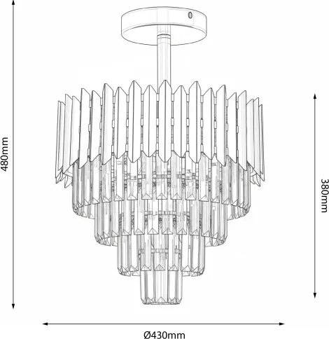 Brilagi - Přisazený lustr CRISTAL 5xE14/40W/230V pr. 43 cm