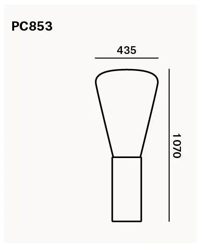 Designová lampa Brokis Muffins Wood 04 PC853 Barva skla: Amber - transparentní sklo, Barva el. vedení: Textilní kabel -  červený, Dřevo: americký ořech - voskovaný (CCS757)