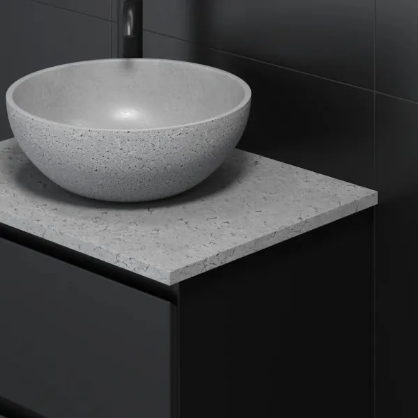 BATH DELUXE 06-039-19-23-00 - Umyvadlo na desku BERGEN pr. 39 cm beton/šedá