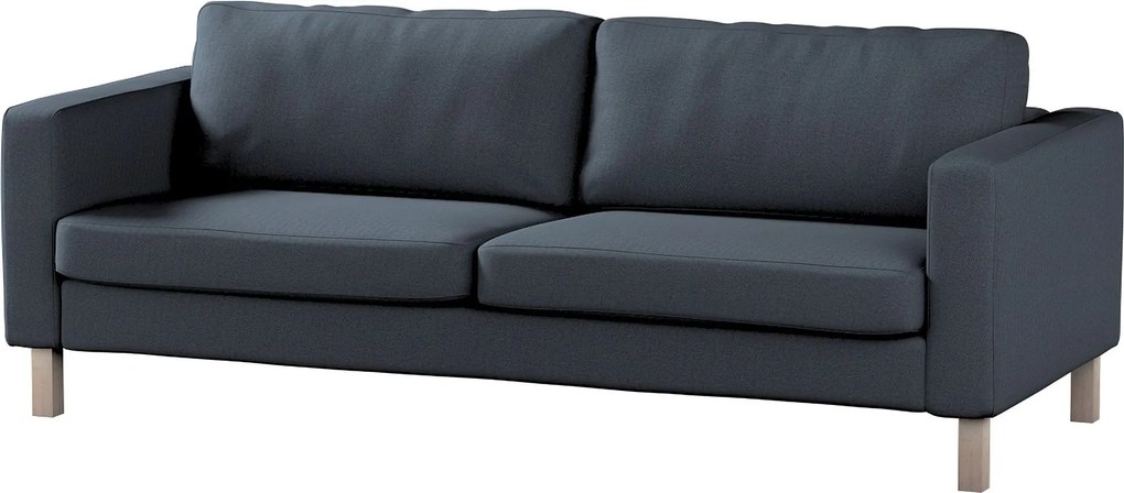 Potah na pohovku IKEA Karlstad, 3-místná, rozkládací barva modrá látka pletený vzor