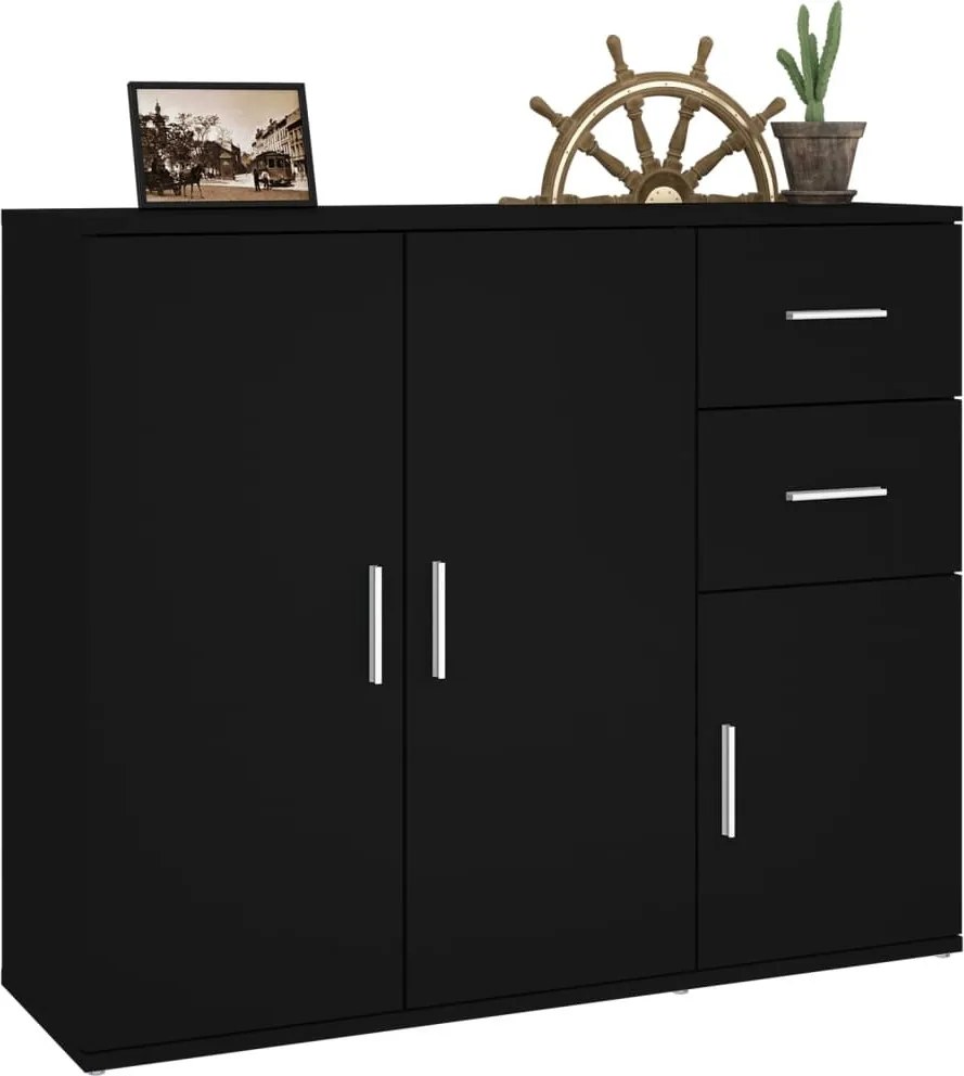 vidaXL Příborník 91 x 29,5 x 75 cm, konstrukční dřevo [823275] Barva: Bílá