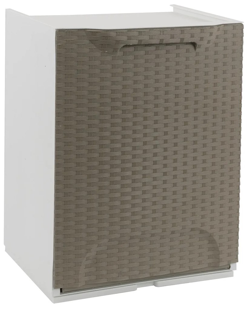 ARTPLAST RATTAN R34-1FRT Koš výklopný 34x29x47 cm, taupe/bílý