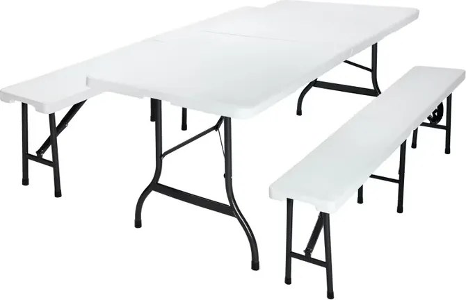 Deuba Pivní set 183 cm - bílý