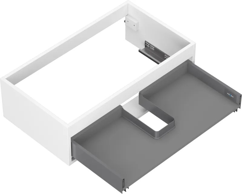 Mexen Box-A, závěsná skříňka 80 cm, 1 zásuvka, bílá matná, 91AX0-0800-235-1-01