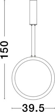 Závěsné LED svítidlo NOVA LUCE CHANGE 26W 3000K 9070166 stmívatelné Triac