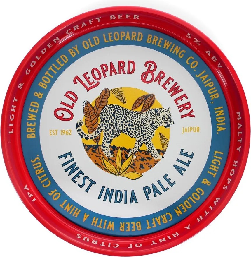 Kovový tác ø 33 cm Old Leopard Brewery – Rex London
