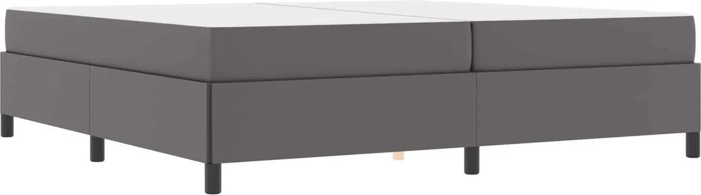 Rám postele s matrací Šedá 200 x 200 cm textil 3399022