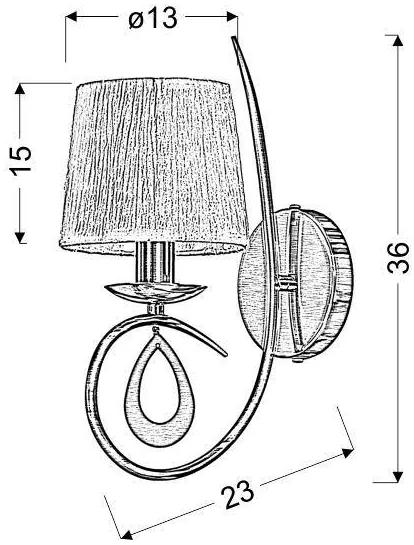 Candellux Bílé nástěnné svítidlo Arnika pro žárovku 1x E14
