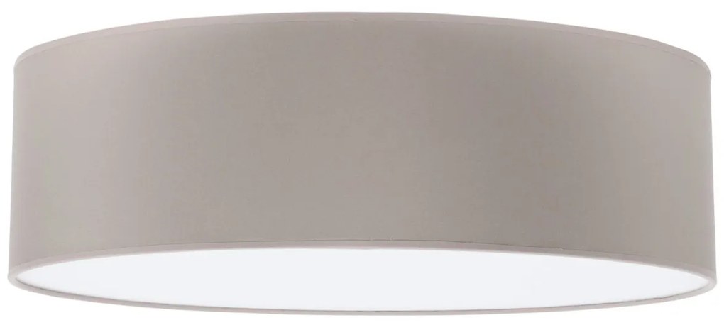 Stropní svítidlo Gaja, 1x béžové textilní stínítko, (bílé plexisklo), (fi 50cm)