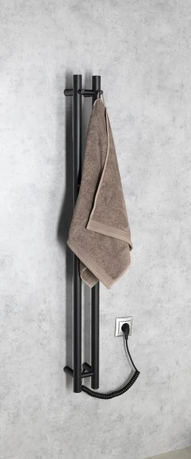 Sapho Papinado elektrický sušák ručníků 109 x 1200 mm 40 W černá matná ER340
