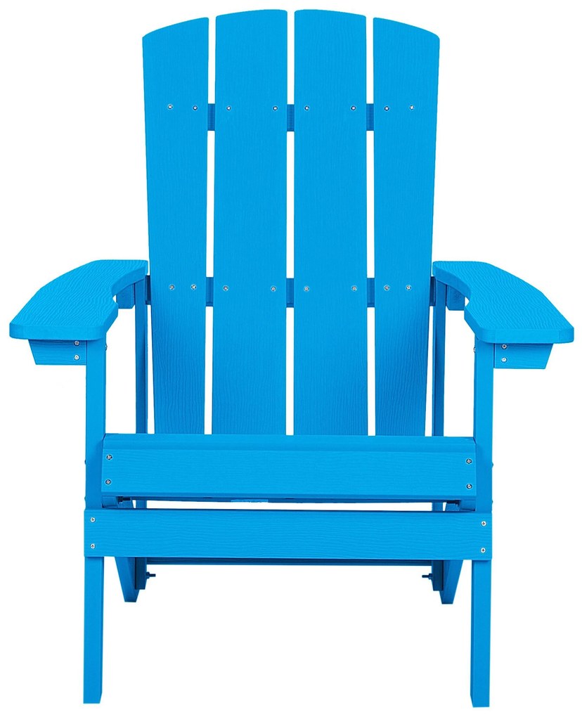 Zahradní židle s podnožkou modrá ADIRONDACK Beliani