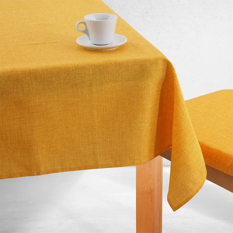 Jednobarevný ubrus BESSY žlutý stolní 140 x 180 cm