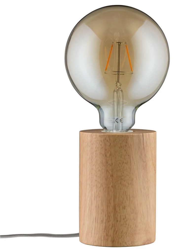 Paulmann 79640 Talin, stolní lampa ze dřeva, 1x20W E27, výška 13cm