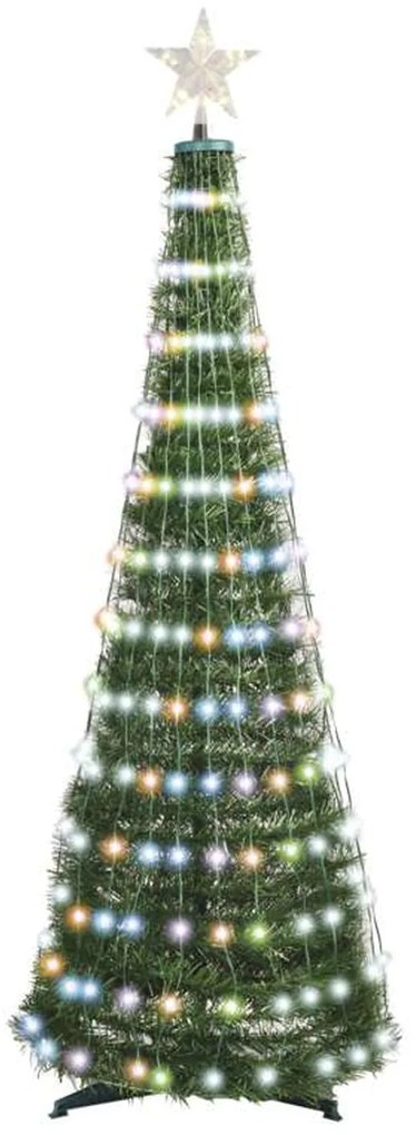 LED vánoční stromek se světelným řetězem a hvězdou 150cm