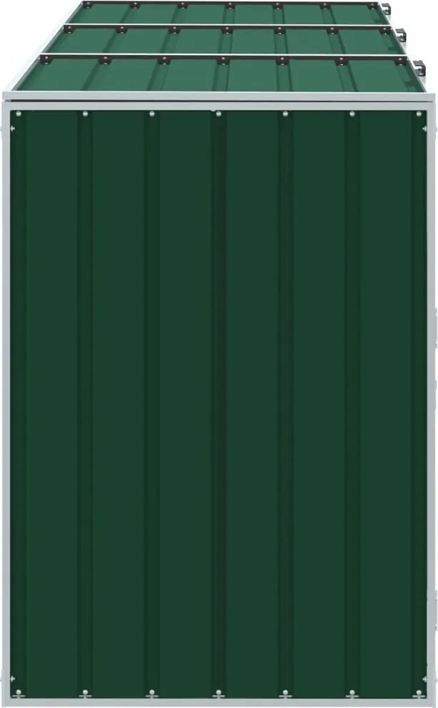 vidaXL Box na 3 popelnice 216 x 81 x 115 cm ocel [4006182] Barva: Hnědá