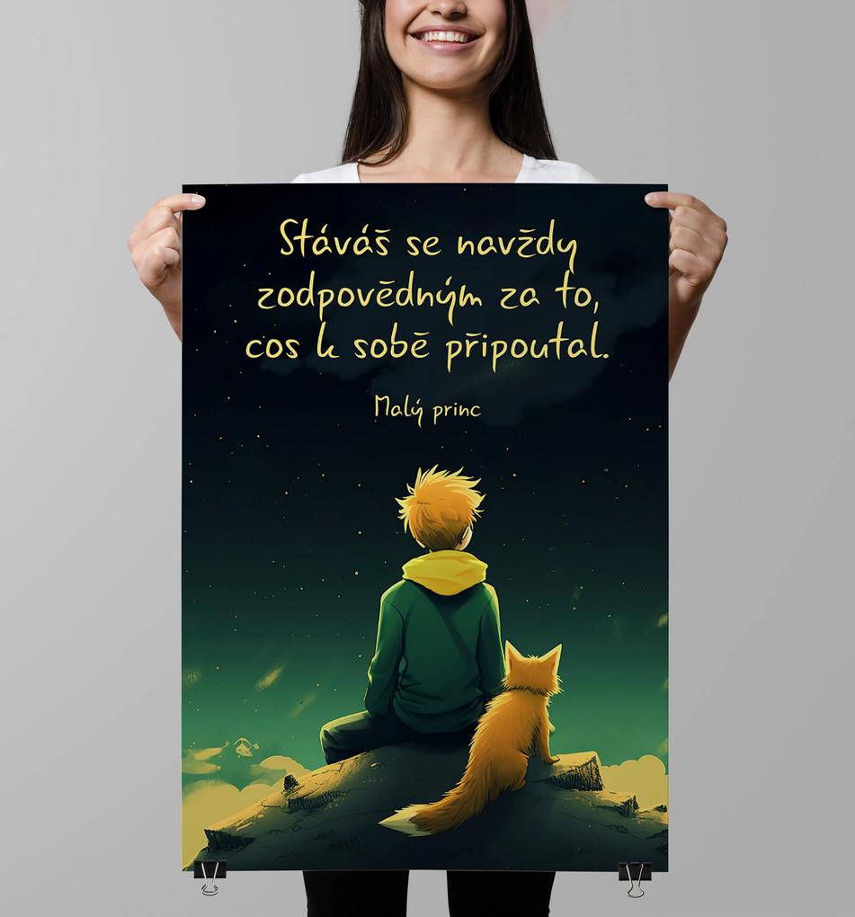 Plakát - Stáváš se navždy zodpovědným za to, cos k sobě připoutal. Malý princ FeelHappy.cz Velikost plakátu: A1 (59,4 × 84 cm)