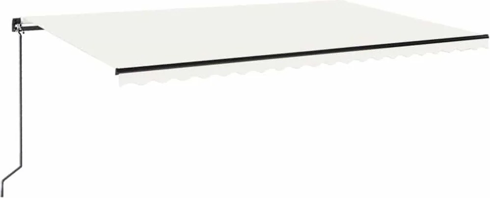 Ručně zatahovací markýza 500 x 300 cm krémová 3069137