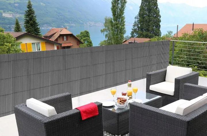 Bluegarden, PVC kryt/stínítko na terasu-balkon 100 x 500cm, tmavě šedá, OGR-20008