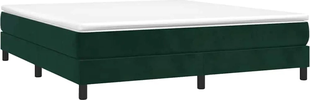 Box spring postel s matrací tmavě zelená 180x200 cm samet 3144348