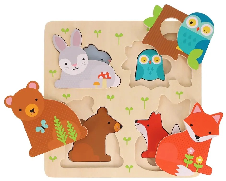 Petit Collage Dřevěné Reveal Puzzle Jsi moje miminko