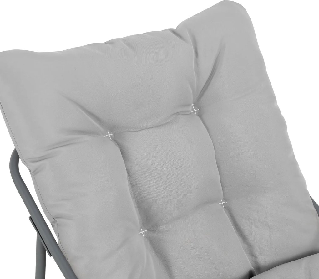 Sada dvou zahradních křesel se stolkem BestBerg BBGF-1030 / šedá