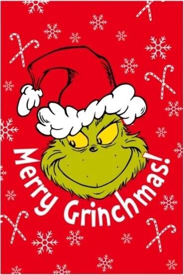 Jerry Fabrics Mikroflanelová deka Grinch Merry Grinchmas 100x150 cm
