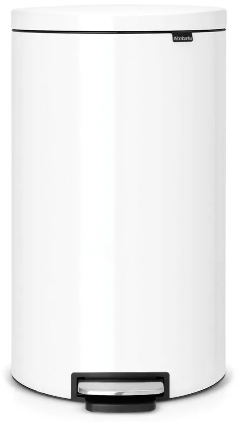 Brabantia Pedálový odpadkový koš FlatBack+ – 30L, bílá