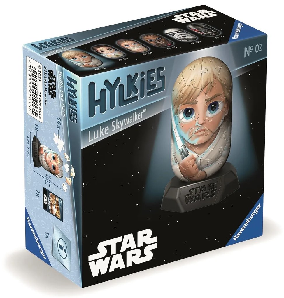 3d puzzle ravensburger 120010135 hylkies star wars: luke skywalker