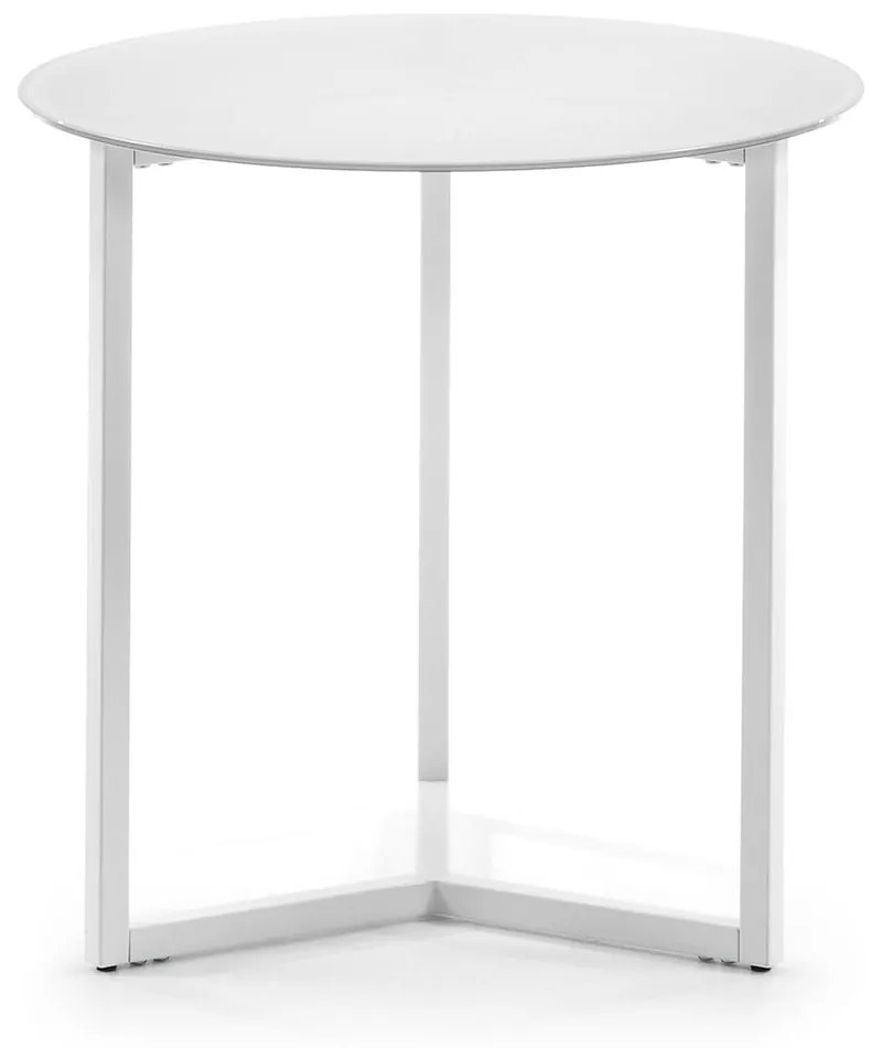 Bílý odkládací stolek La Forma Marae, ⌀ 50 cm