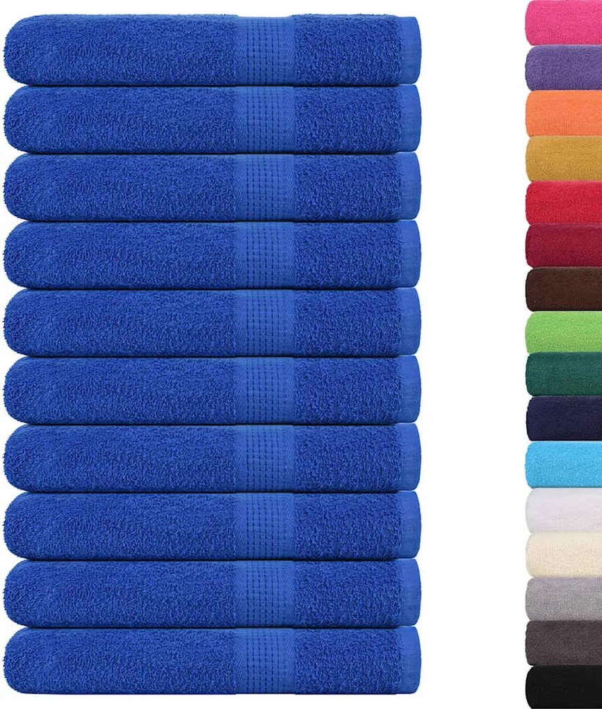 Ručníky FROGN 10 ks modré 100x200 cm 360 g/m² 136724