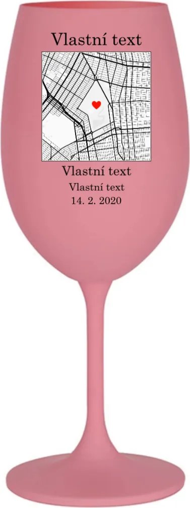 Personalizovaná sklenice s mapou